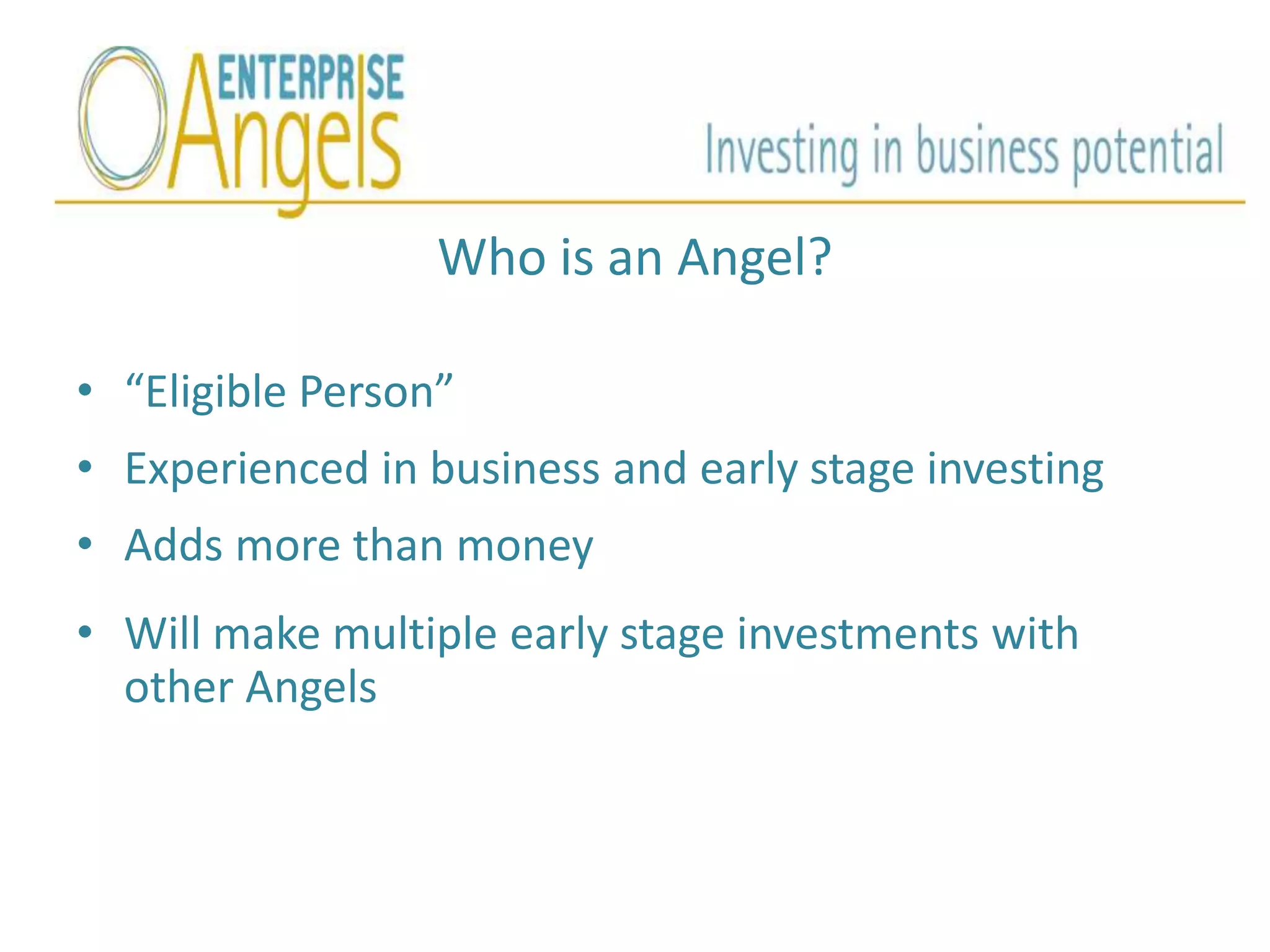 Angel Investment - Enterprise Angels. | PPTX