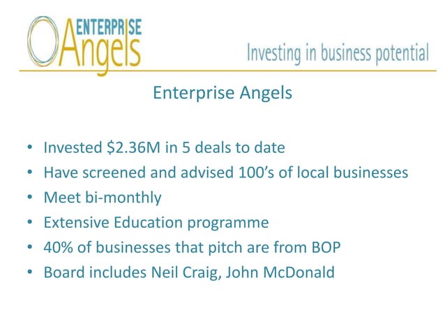 Angel Investment - Enterprise Angels. | PPTX