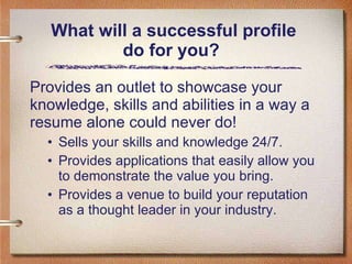 Successful LinkedIn Profiles | PPT
