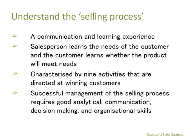 Successful sales strategy | PPTX