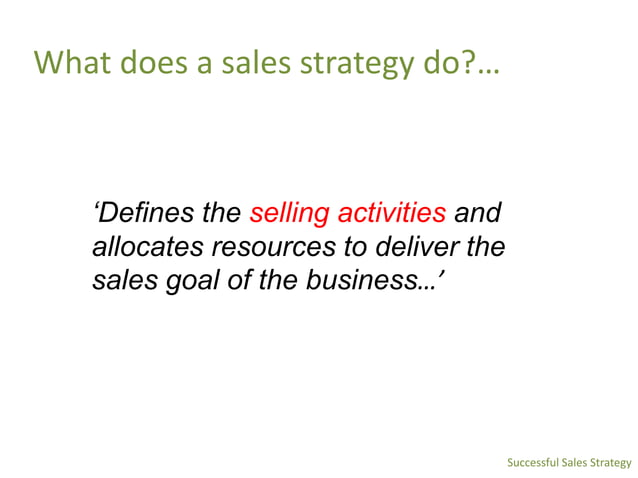 Successful sales strategy | PPTX