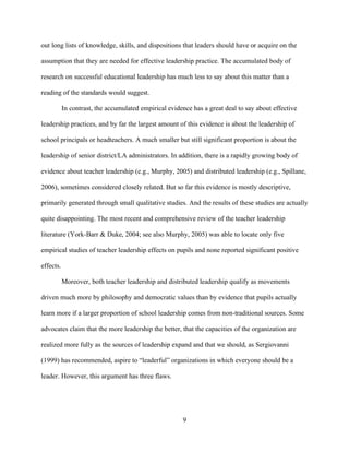 Successful school leadership | PDF