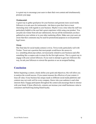 Successful social media contests | PDF