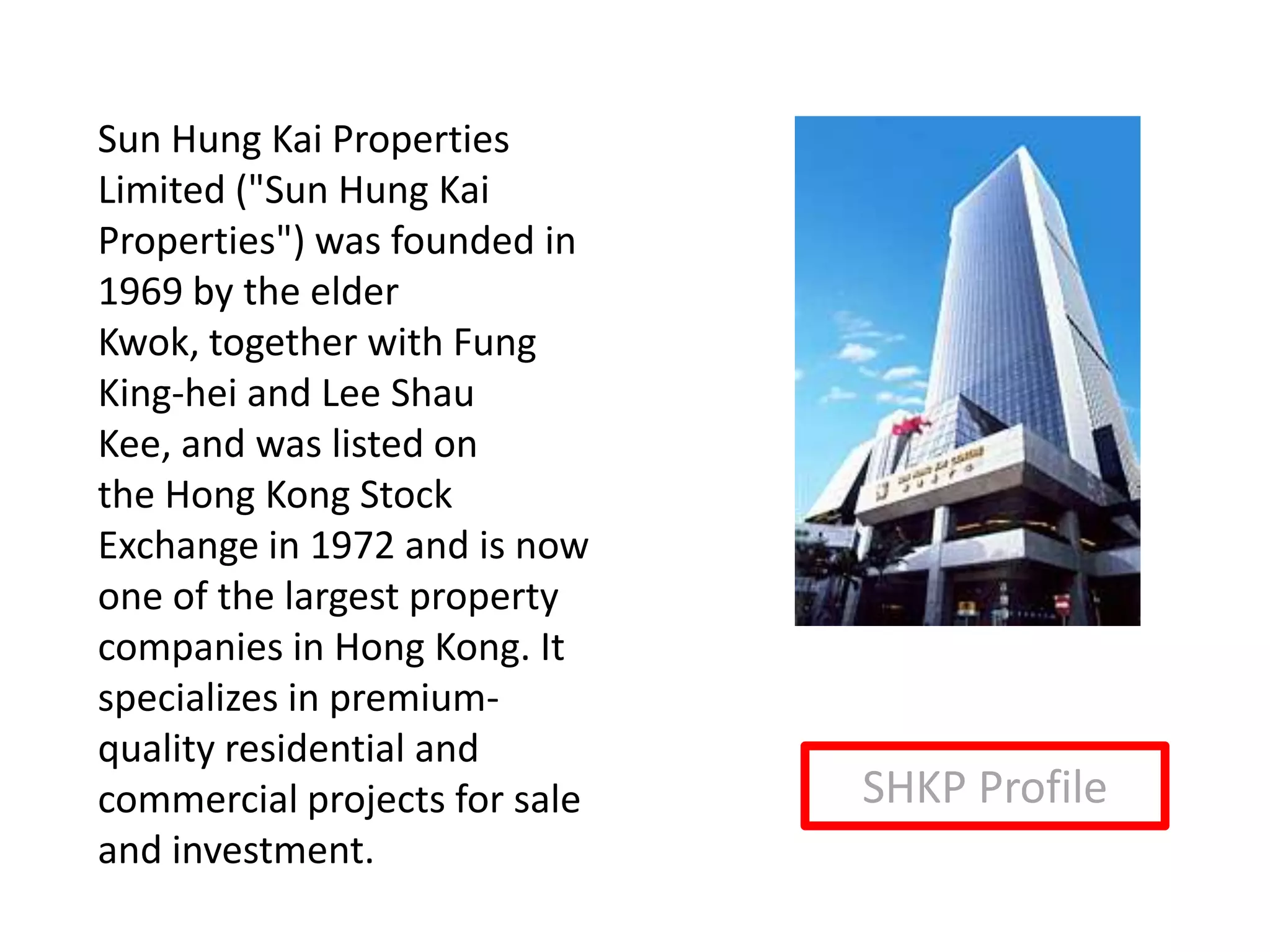 Successful story of SHKP | PPTX
