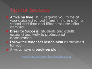 Successful substitute teaching | PPTX
