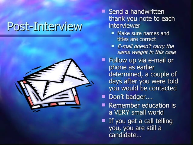 Successful Teaching Interviews | PPT