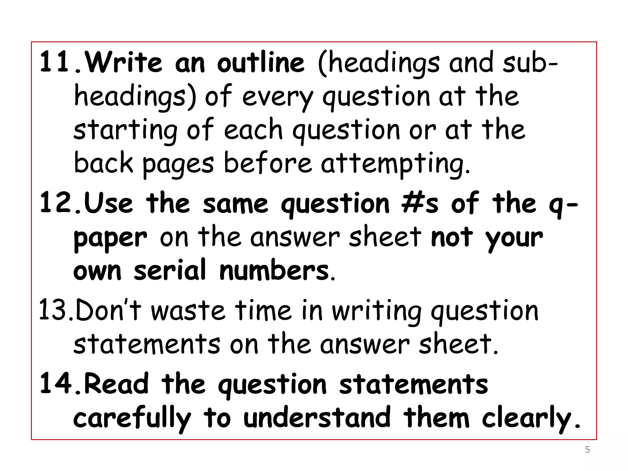 Successful tips of attempting a paper | PPTX