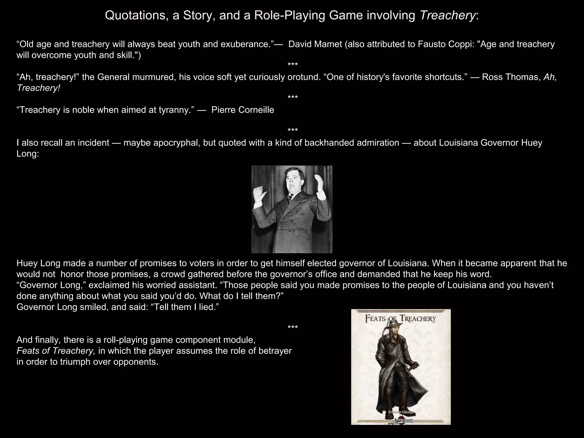 Successful Treachery in Art and Life | PPTX