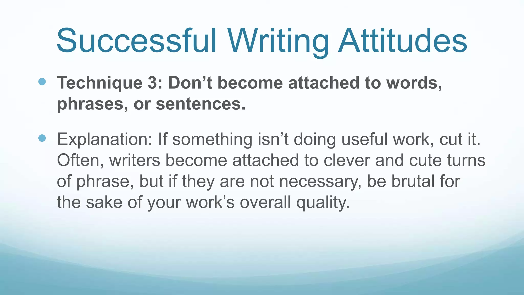 Attitudes for Successful Writing | PPTX