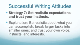 Attitudes for Successful Writing | PPTX