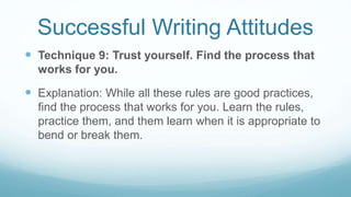 Attitudes for Successful Writing | PPTX