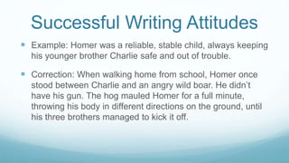 Attitudes for Successful Writing | PPTX