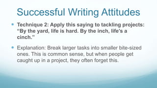Attitudes for Successful Writing | PPTX