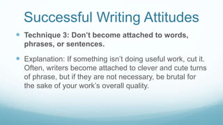 Attitudes for Successful Writing | PPTX