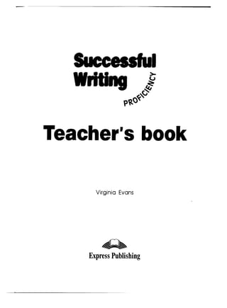 Successful writing proficiency_teachers | PDF