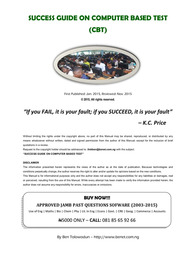 Success Guide on CBT | PDF