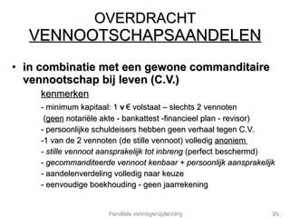 Successieplanning in vennootschappen | PPT