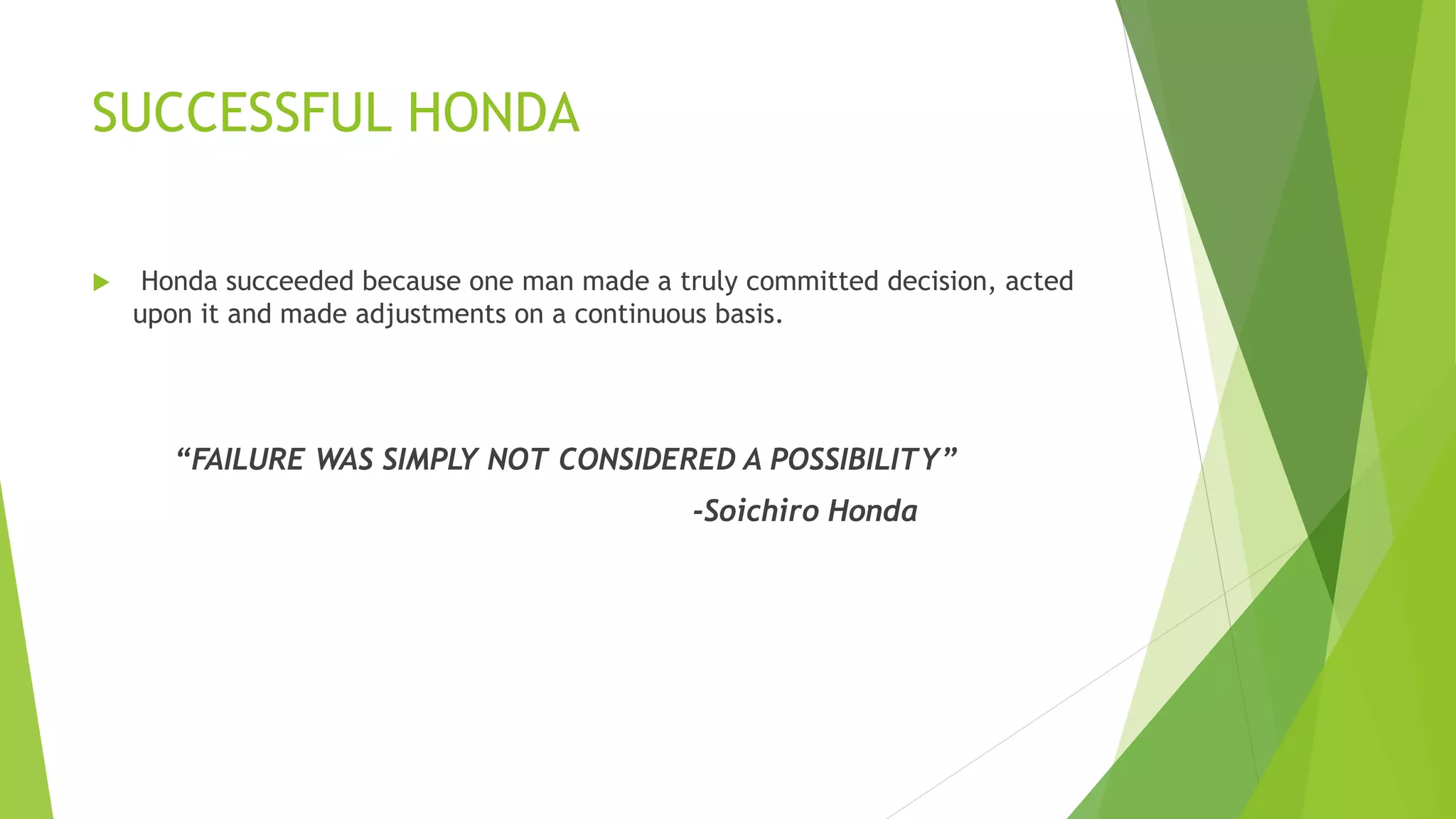Soichiro Honda success life | PPT