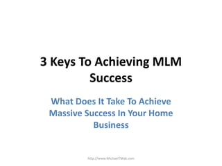 Success in MLM | PPT