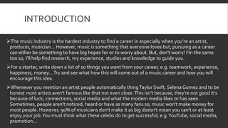 Success in music: How to be successful as an artist in the music ...