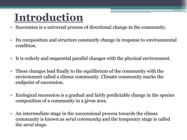 Succession | PPTX | Biological Sciences | Science