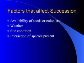Succession and Cycles | PPT