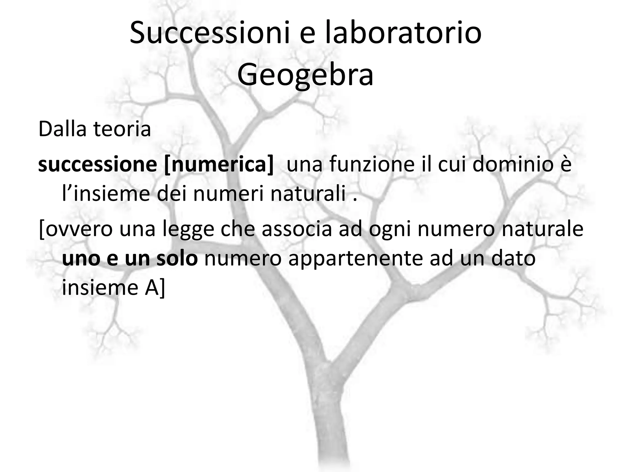 Successioni e laboratorio1617 | PPTX