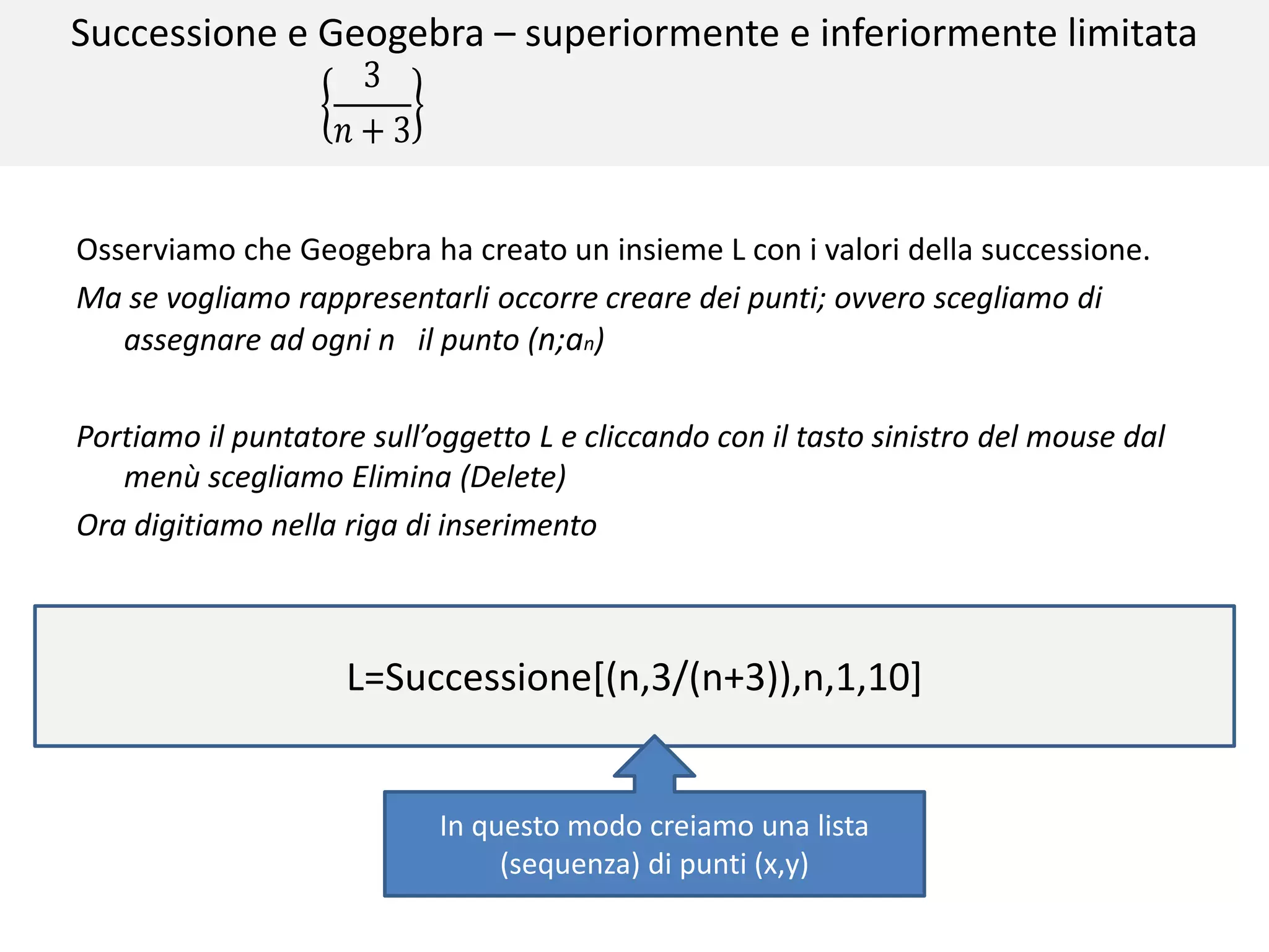 Successioni e laboratorio1617 | PPTX