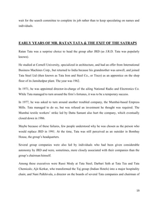 SUCCESSION PLANNING OF TATA | PDF