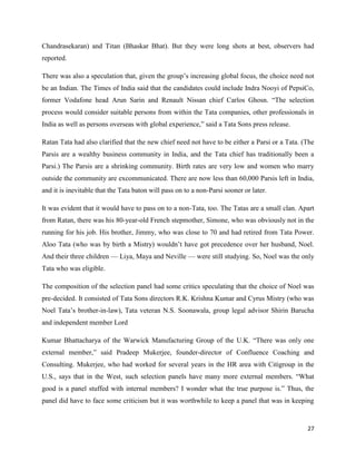 SUCCESSION PLANNING OF TATA | PDF