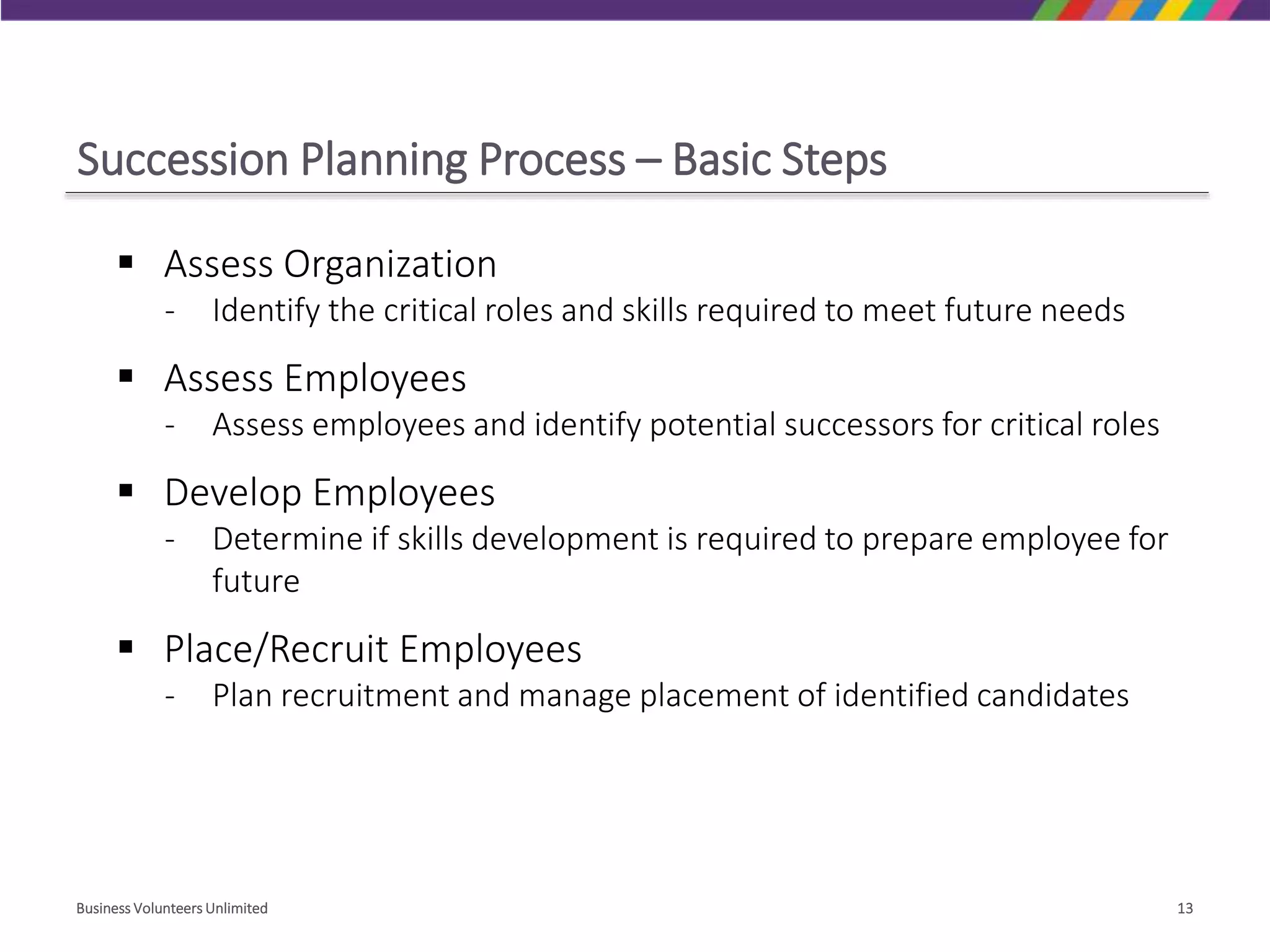 Succession planning breakout - Julie Clark, BVU | PPTX