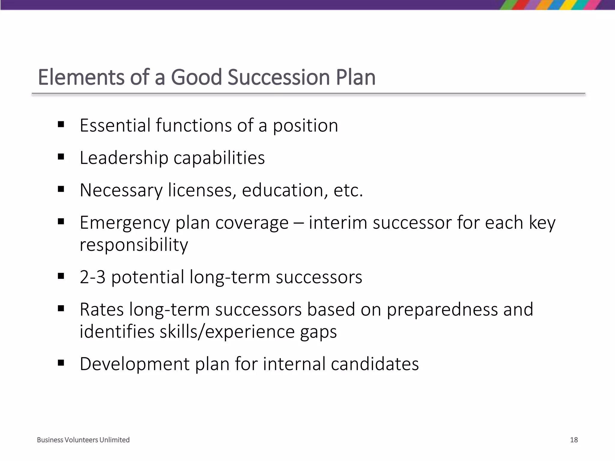 Succession planning breakout - Julie Clark, BVU | PPTX