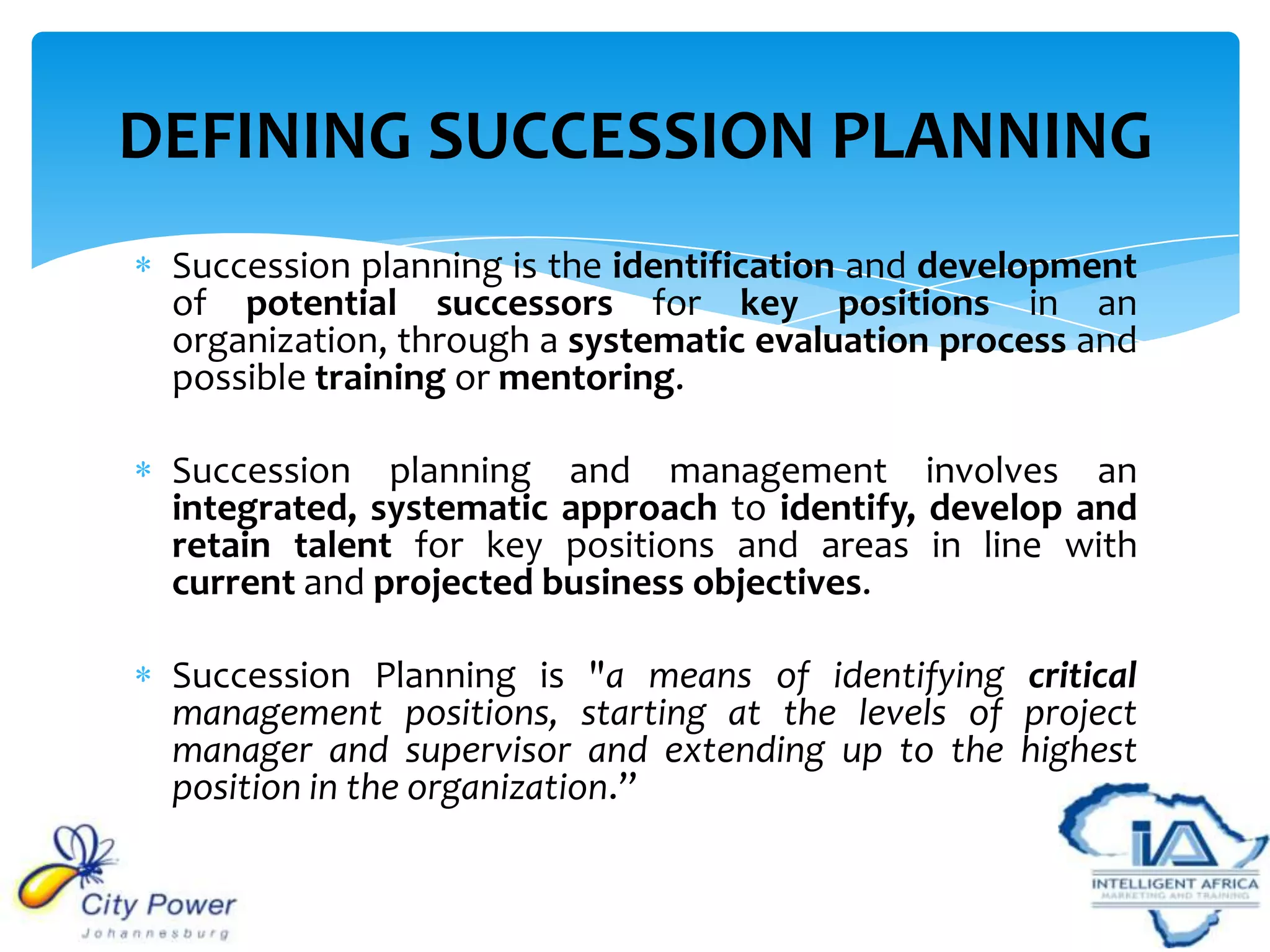 Succession Planning for Sustainable Organizational Development | PPTX
