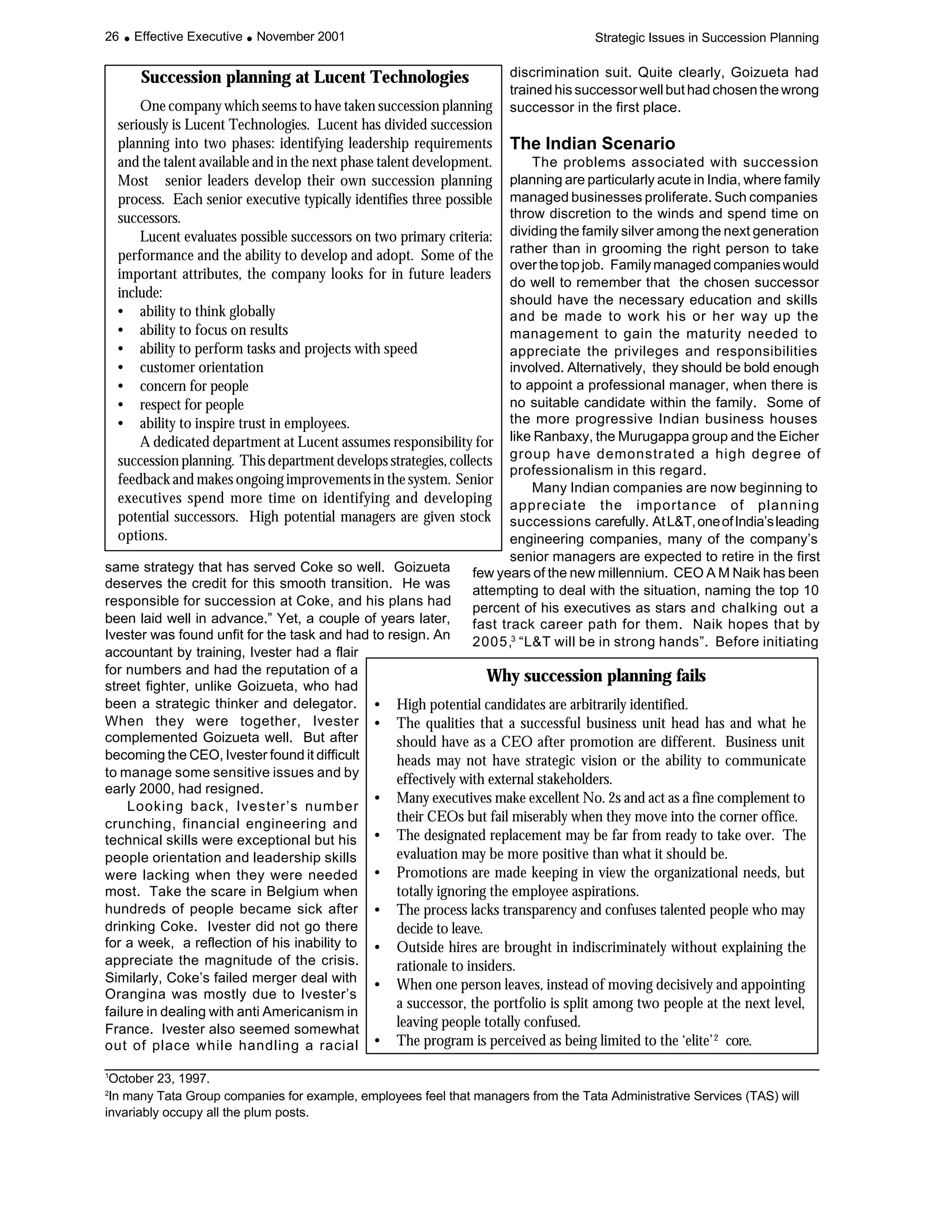 Succession Planning India | PDF