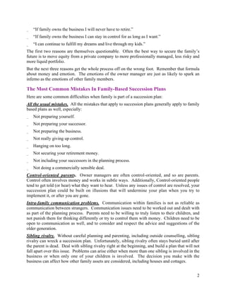 Succession plans fb_06 | PDF | Life Insurance | Insurance