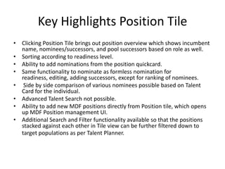 Succession Management - Position tile mdf positions | PPT