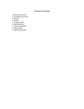 Succession Vocabulary | PDF