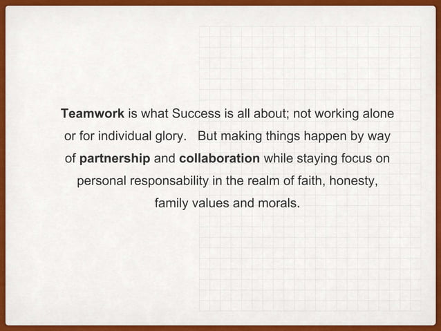 Teamwork is The key to Success | PPT