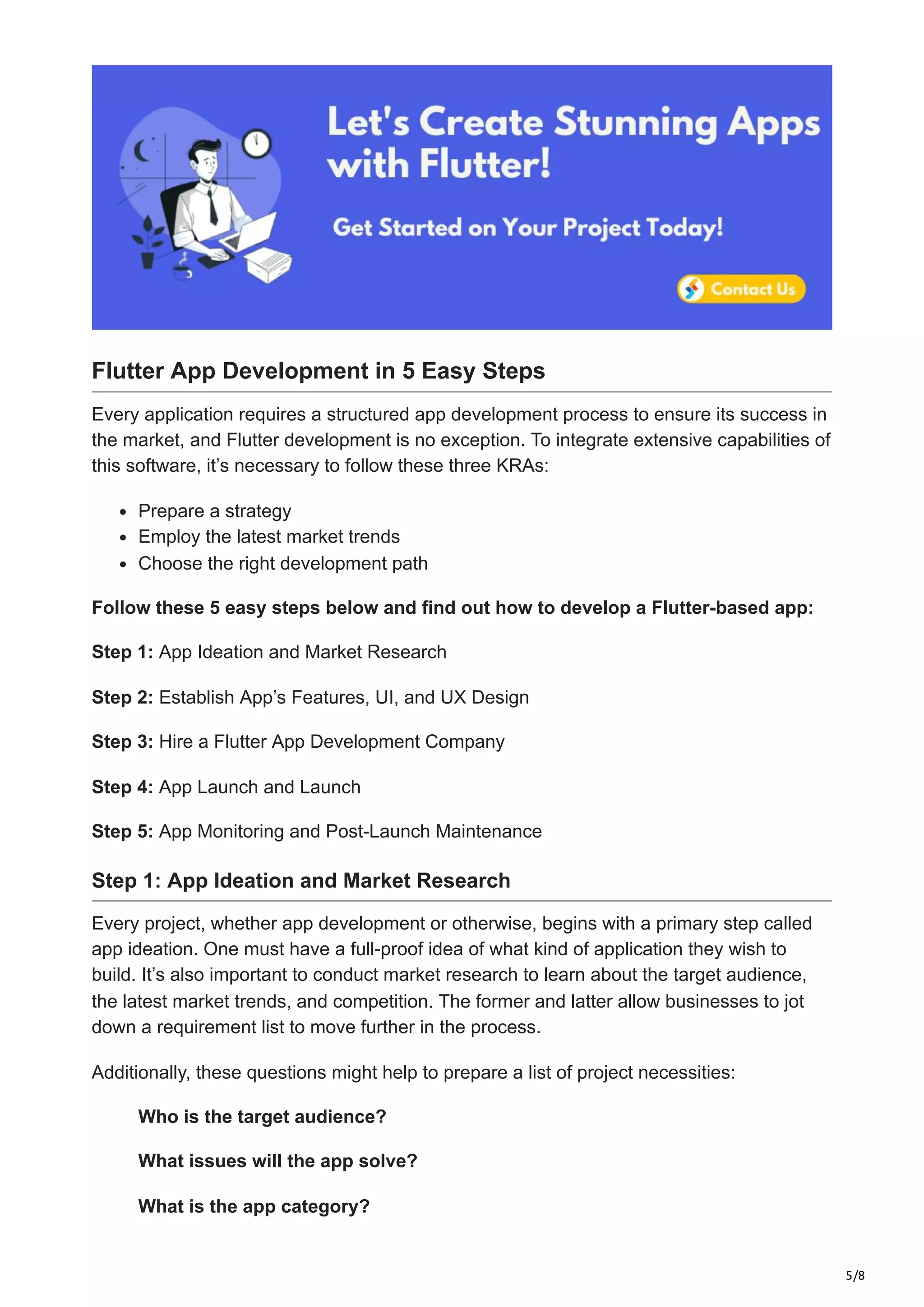 A Comprehensive Guide to Flutter App Development | PDF