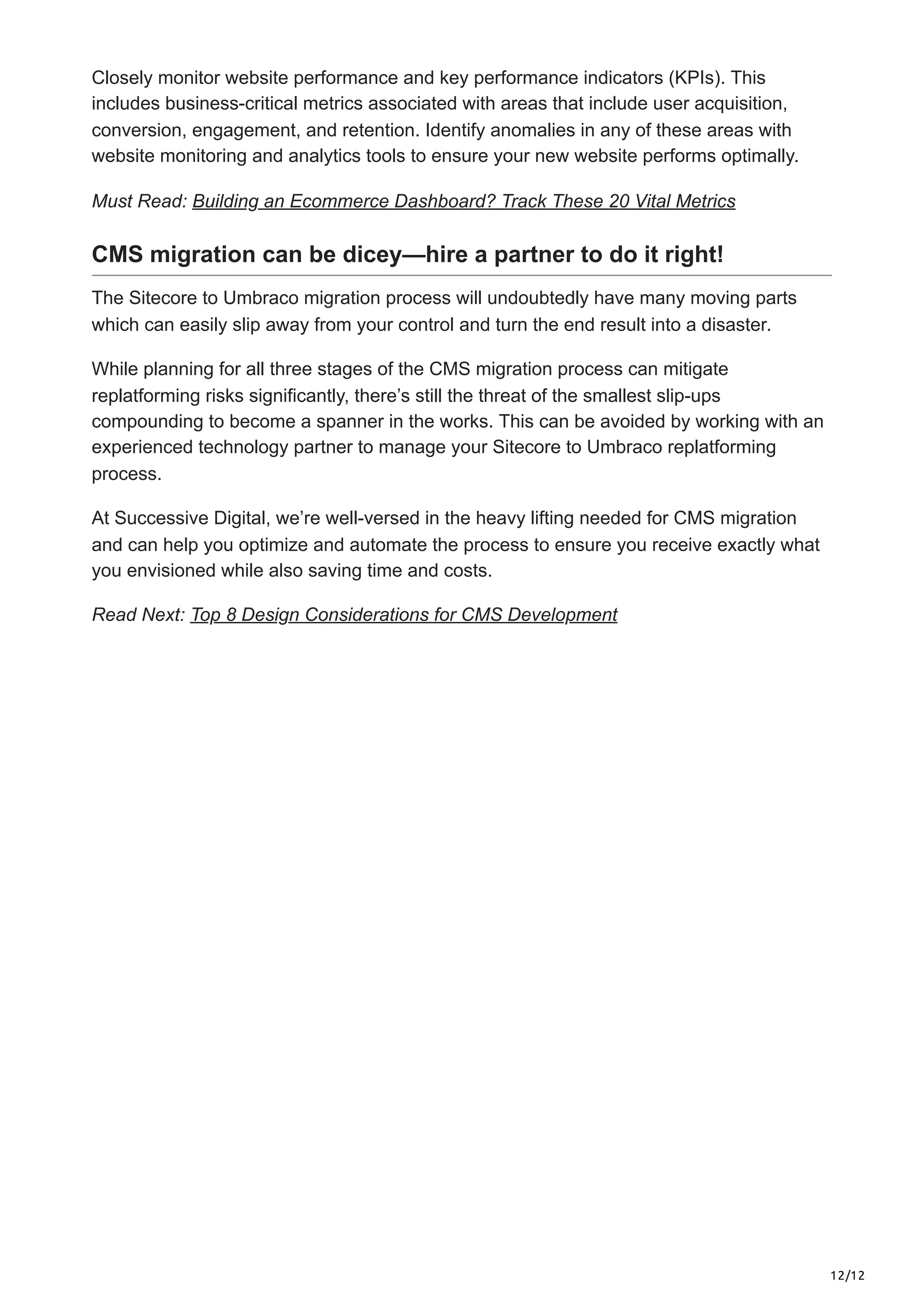 Sitecore to Umbraco Migration: The Ultimate Guide | PDF