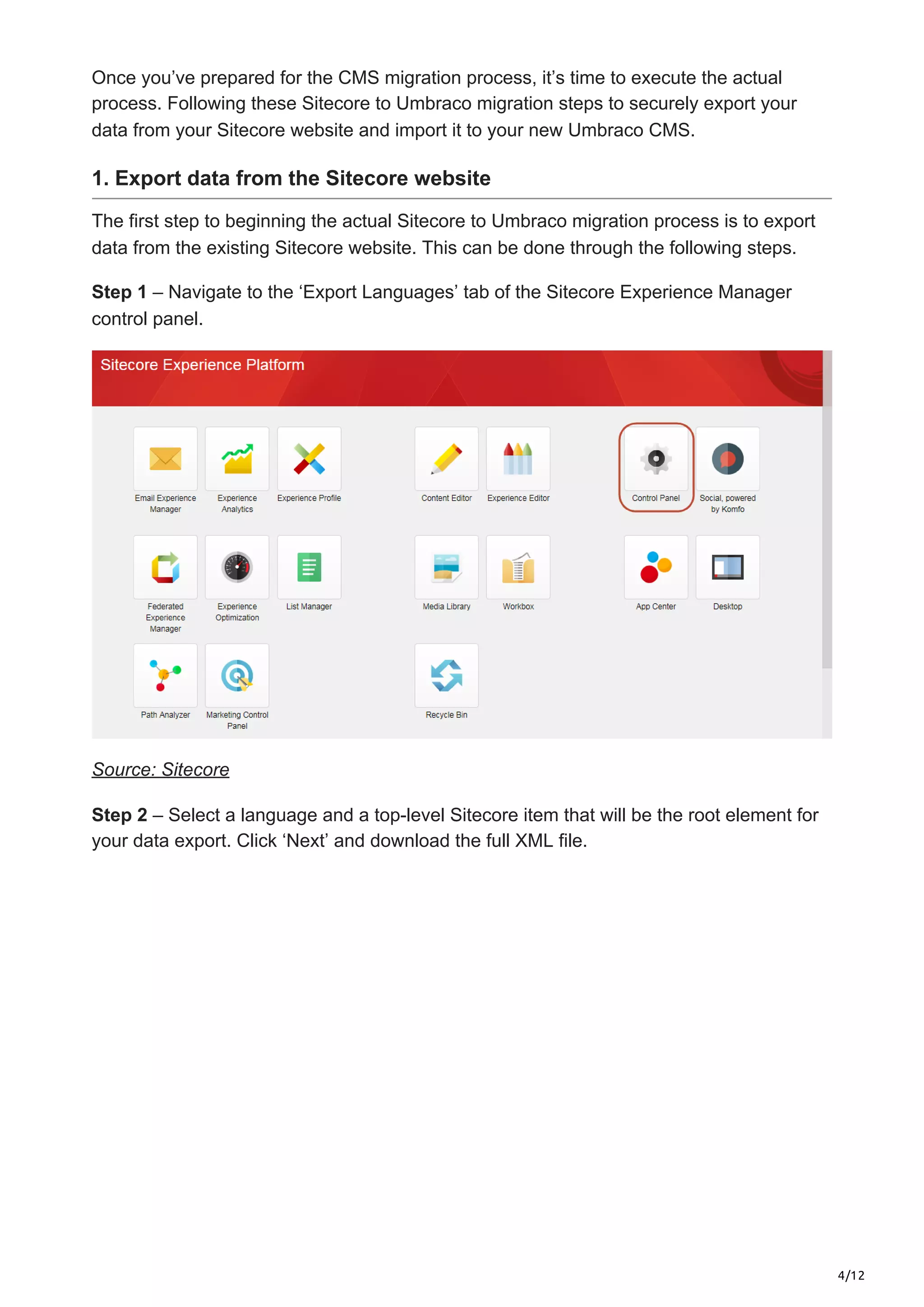 Sitecore to Umbraco Migration: The Ultimate Guide | PDF