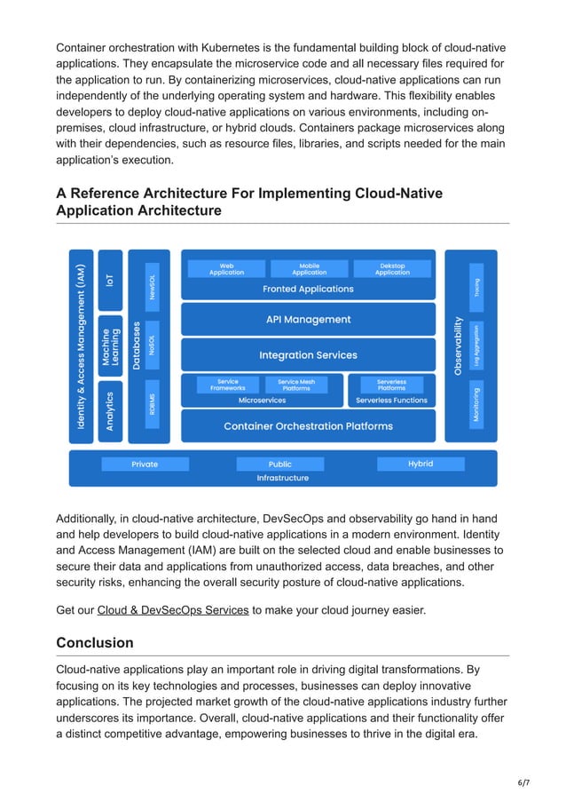 Cloud Native Architecture: Its Benefits and Key Components | PDF