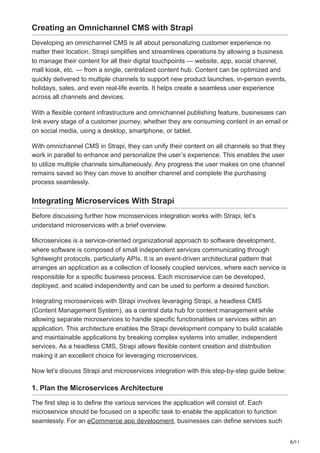 Leveraging Strapi for eCommerce Development: A Comprehensive Guide | PDF