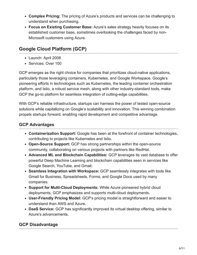 AWS Vs Azure Vs Google Cloud | PDF