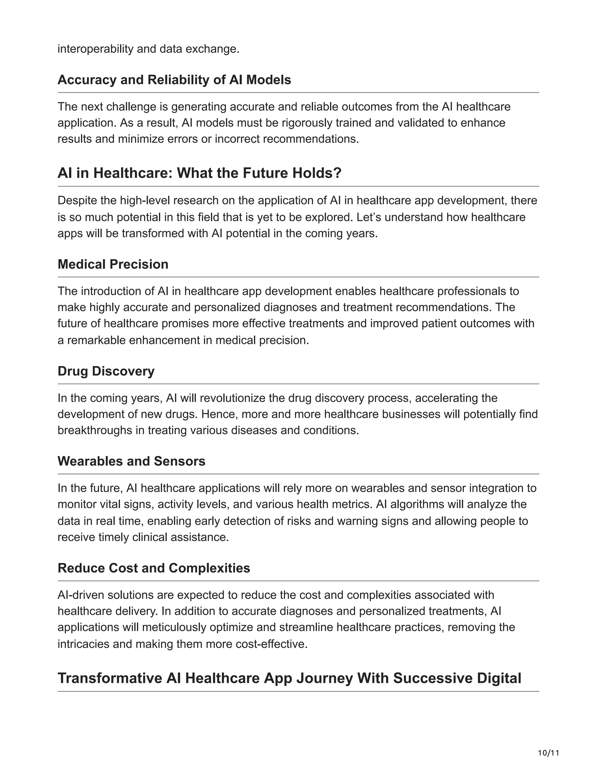 How AI in Healthcare App Development Transforms The Future of Medicine | PDF
