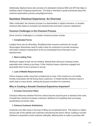 Creating a Seamless Checkout Experience with BigCommerce | PDF | Credit ...