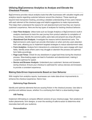 Creating a Seamless Checkout Experience with BigCommerce | PDF