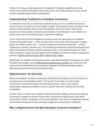 Revolutionize Your Online Presence with Headless BigCommerce Development? | PDF | Web ...