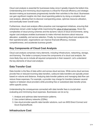 Cloud Cost Analysis: A Comprehensive Guide | PDF