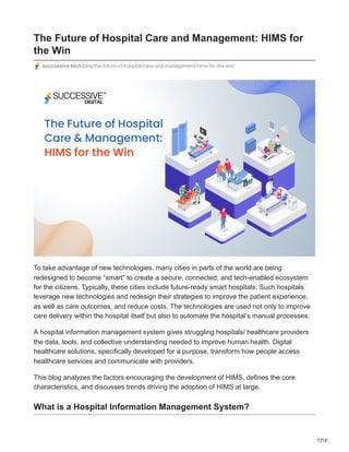 The Future of Hospital Care and Management: HIMS for the Win | PDF